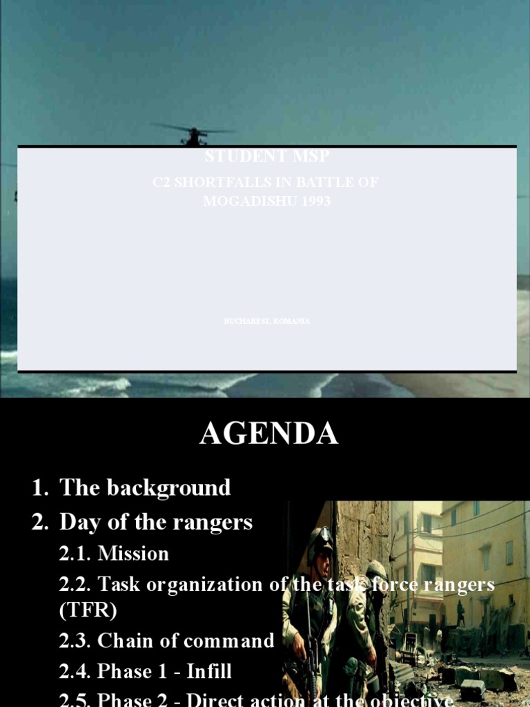 Student MSP: C2 Shortfalls in Battle of Mogadishu 1993 | PDF