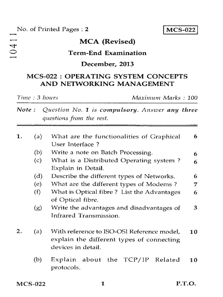 MCS-022 Dec2013 | PDF