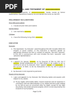Australian Legal Will Template Sample | PDF | Will And Testament ...