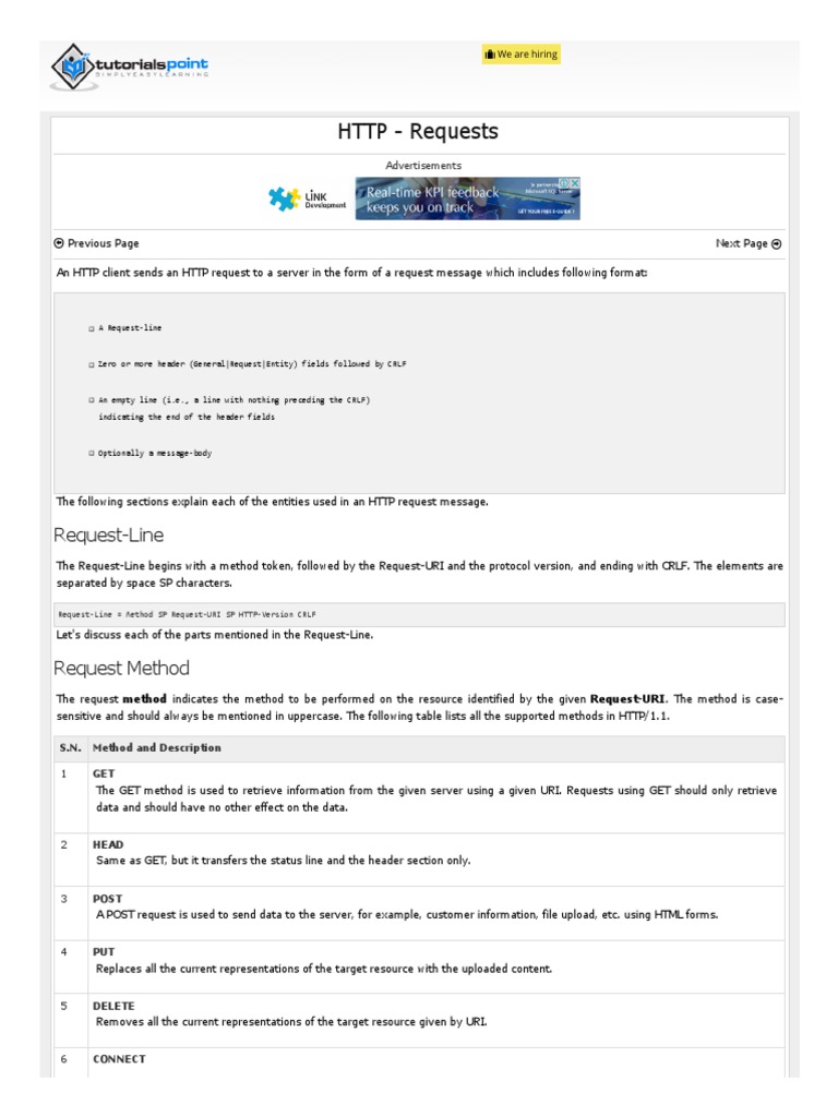 HTTP Requests | PDF | Hypertext Transfer Protocol | Web Server