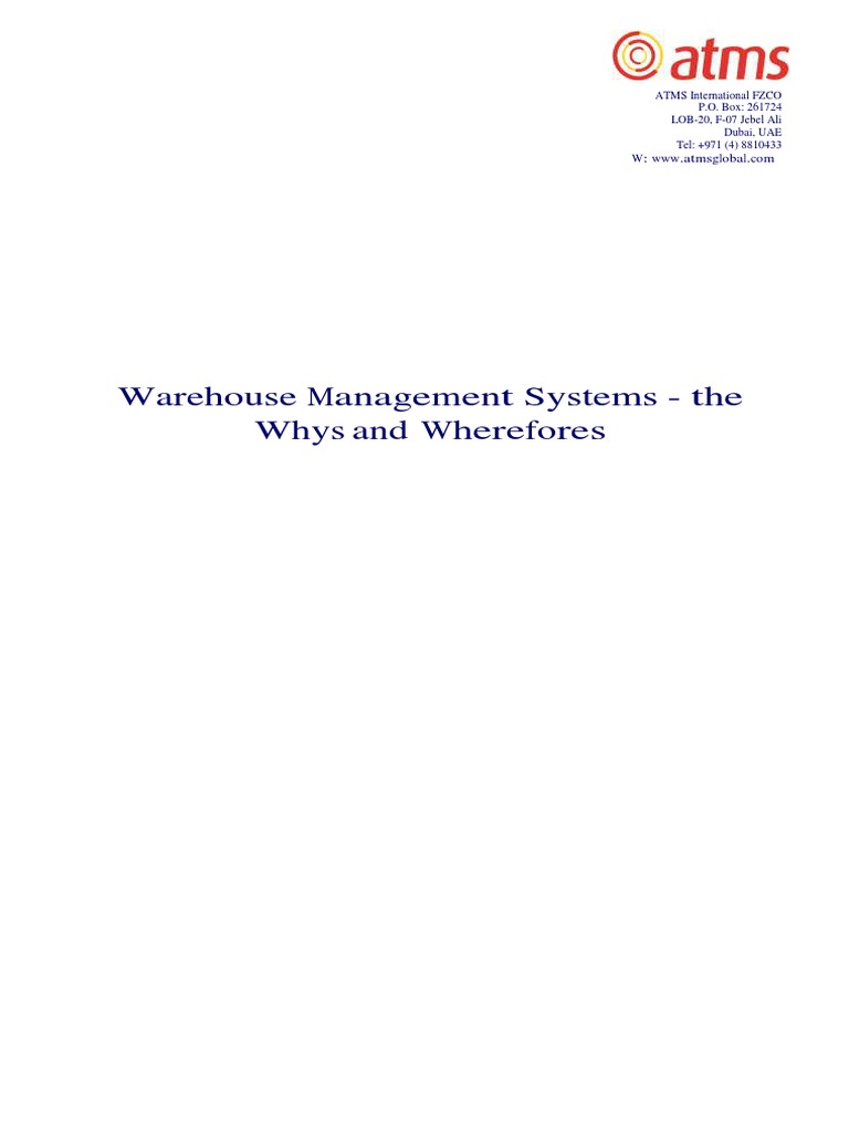 Warehouse Management Systems The Whys and Wherefores | PDF | Warehouse ...