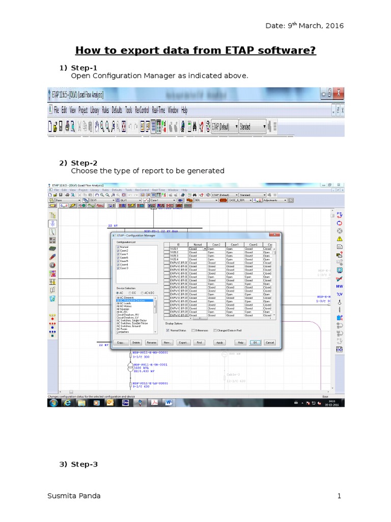 How To Export Data From ETAP | PDF