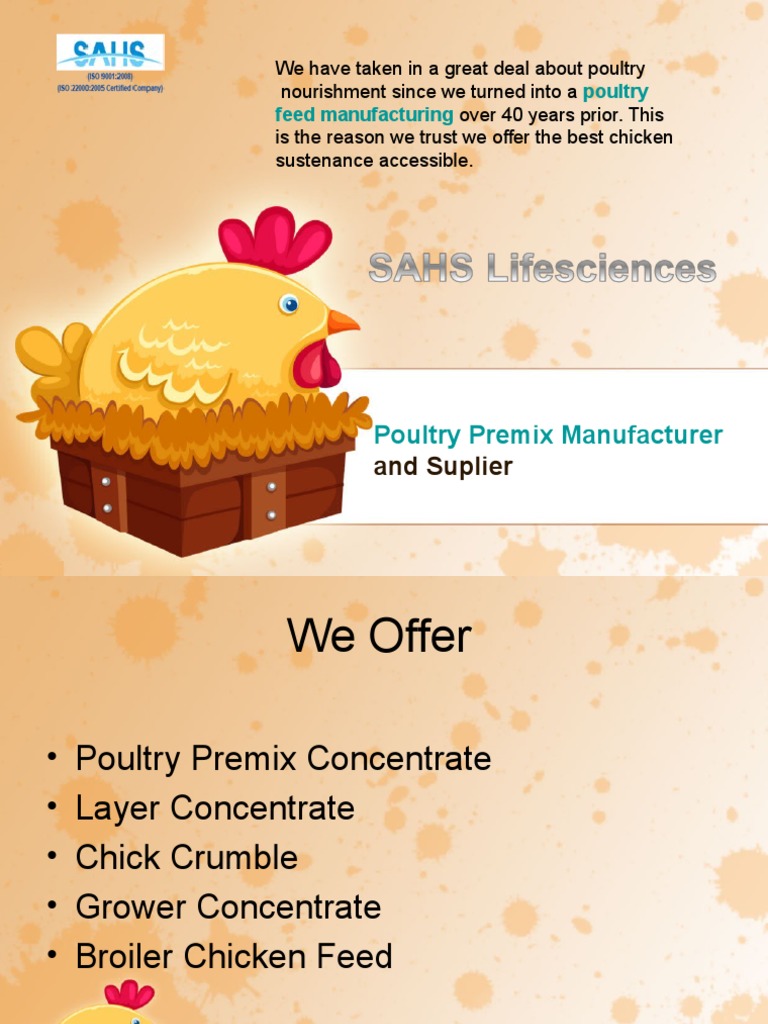 Poultry Premix Manufacturer | PDF | Poultry | Chicken