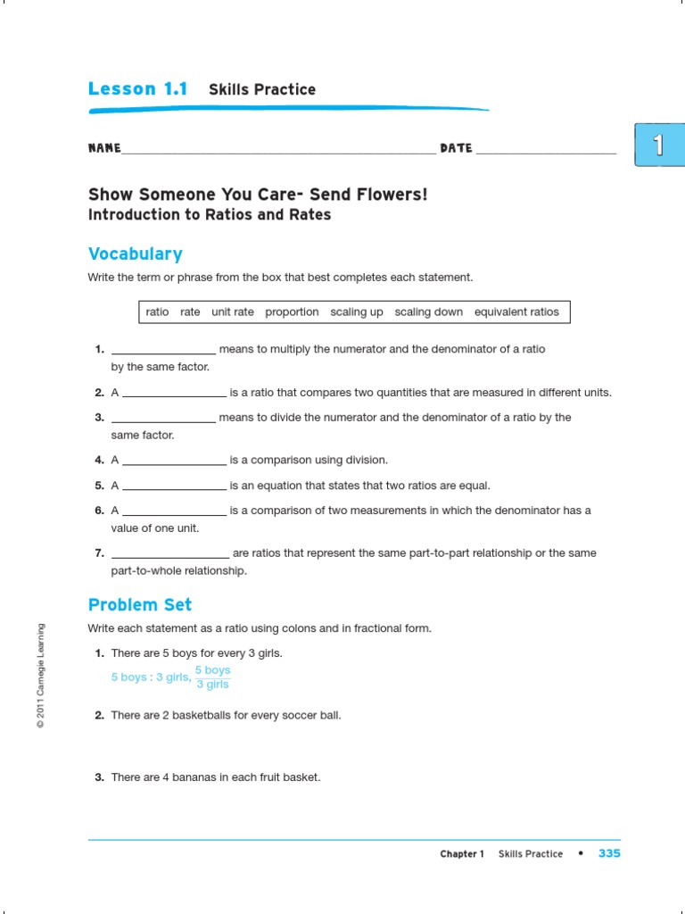 Math Series Course 2 Student Skills Practice Chapter 1 - Jetzemani Ruiz ...