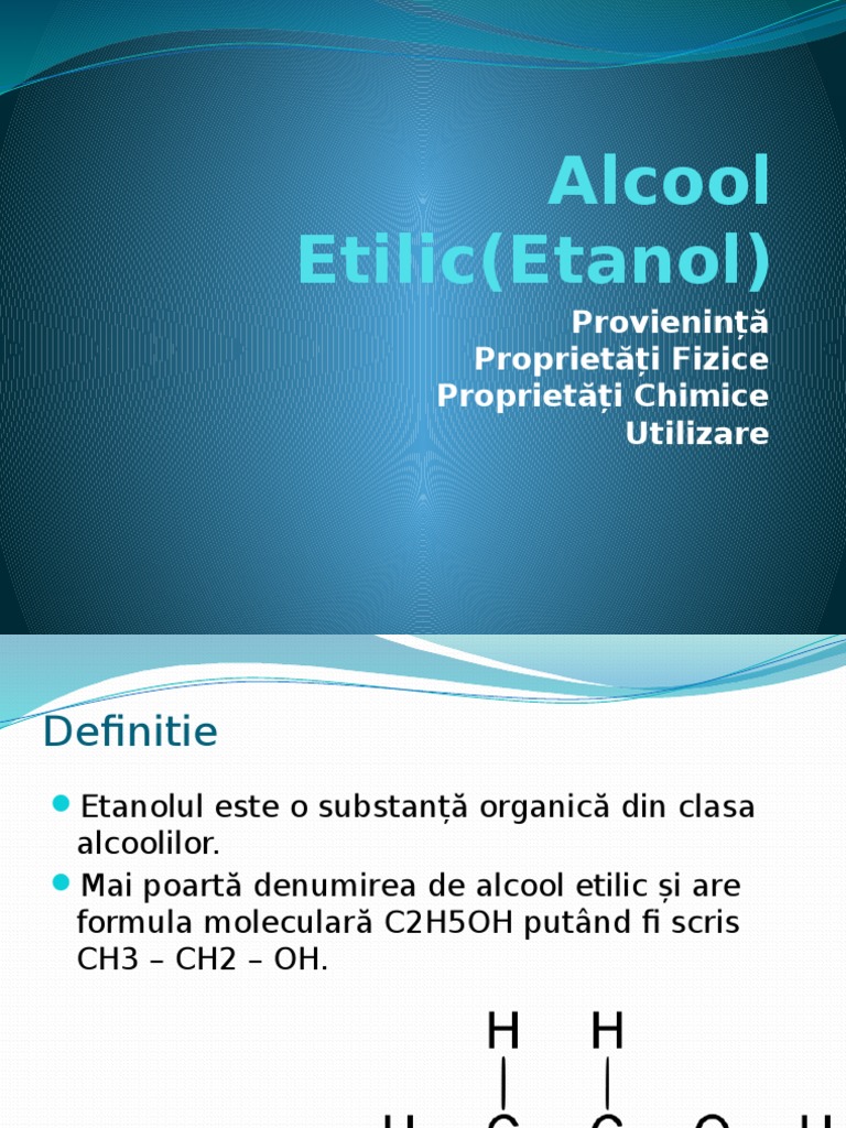 Alcool Etilic (Etanol) | PDF