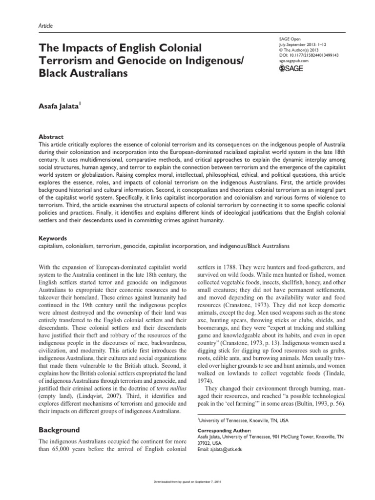 Genocide Australia | PDF | Indigenous Australians | Capitalism