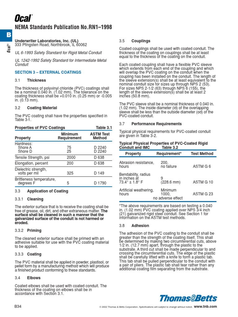 Nema Rn1 - Resumen | PDF | Polyvinyl Chloride | Pipe (Fluid Conveyance)