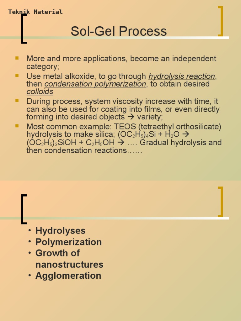 Metode Sol-Gel | PDF | Alcohol | Silicon