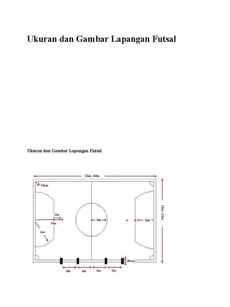 Ukuran Dan Gambar Lapangan Futsal | PDF