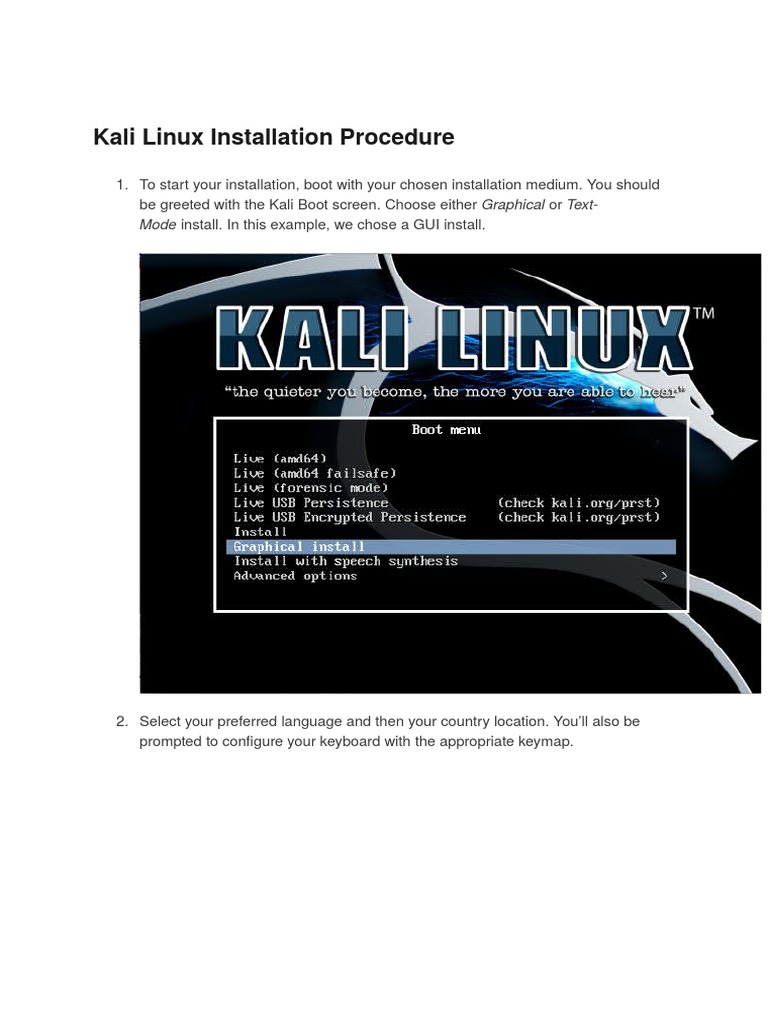 Kali Linux Installation Procedure | PDF | Computers