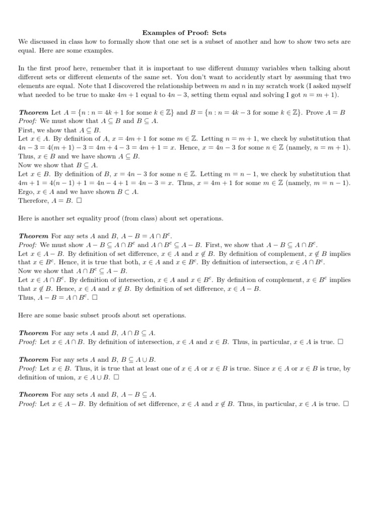 Examples of Proofs | Download Free PDF | Mathematical Proof ...