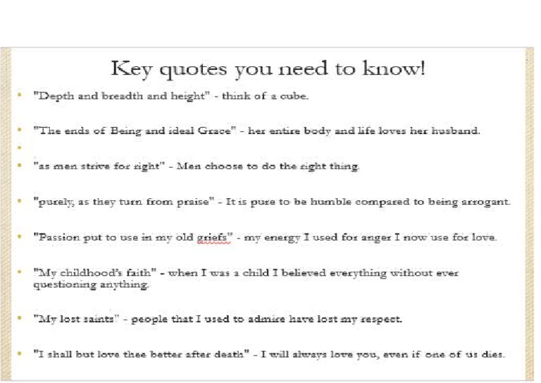 Sonnet 43 Key Quotes | PDF