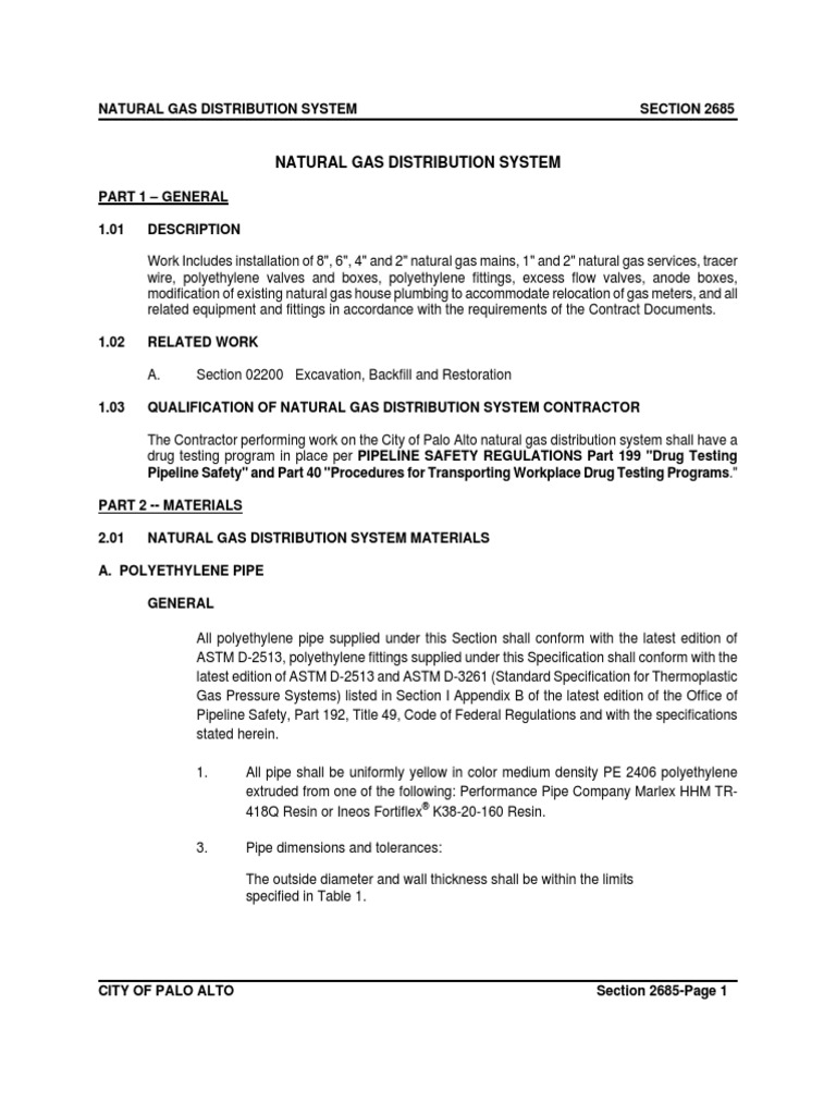 Natural Gas Distribution System | PDF | Plumbing | Pipe (Fluid Conveyance)