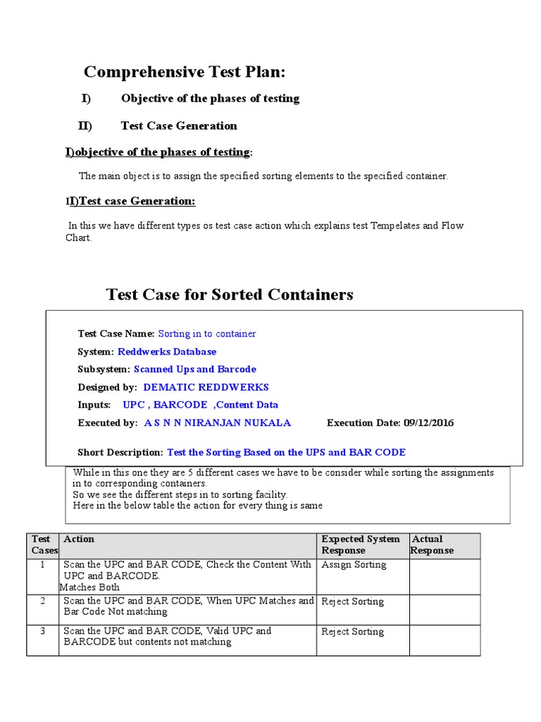 Comprehensive Test Plan | PDF | Teaching Methods & Materials | Computers