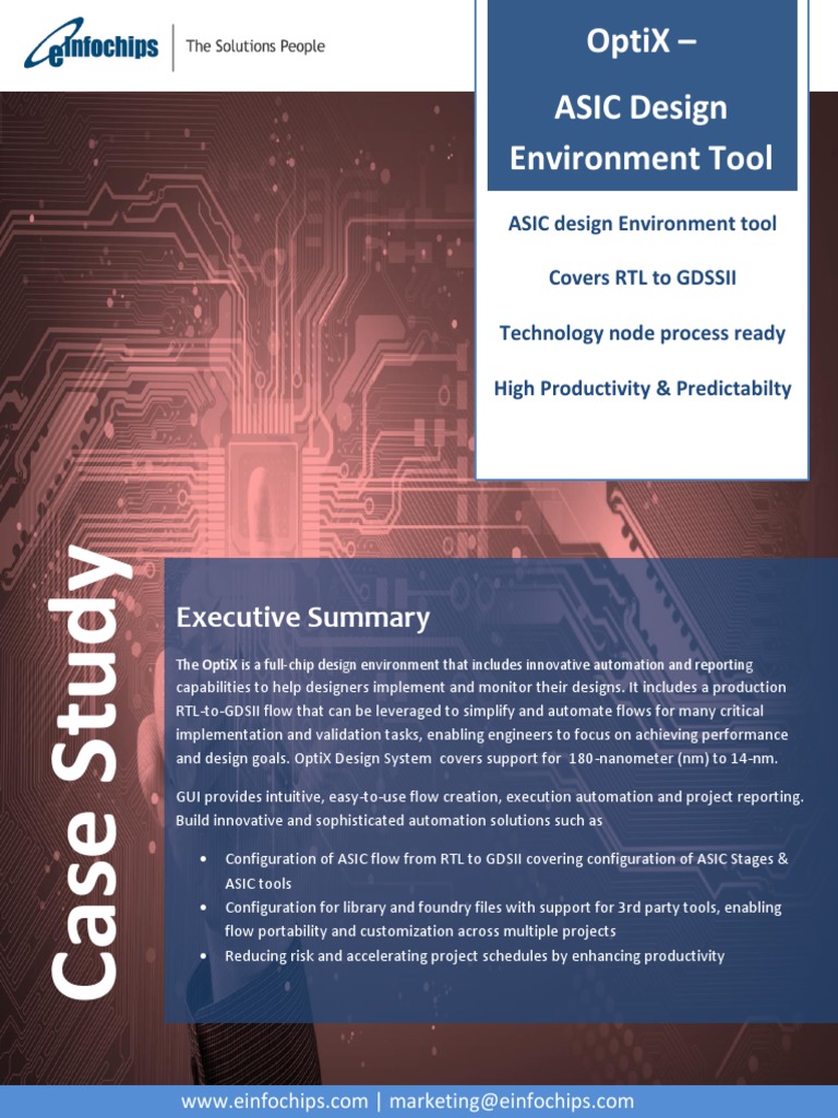 OptiX ASIC Design Tool Overview | PDF | Automation | Semiconductor ...