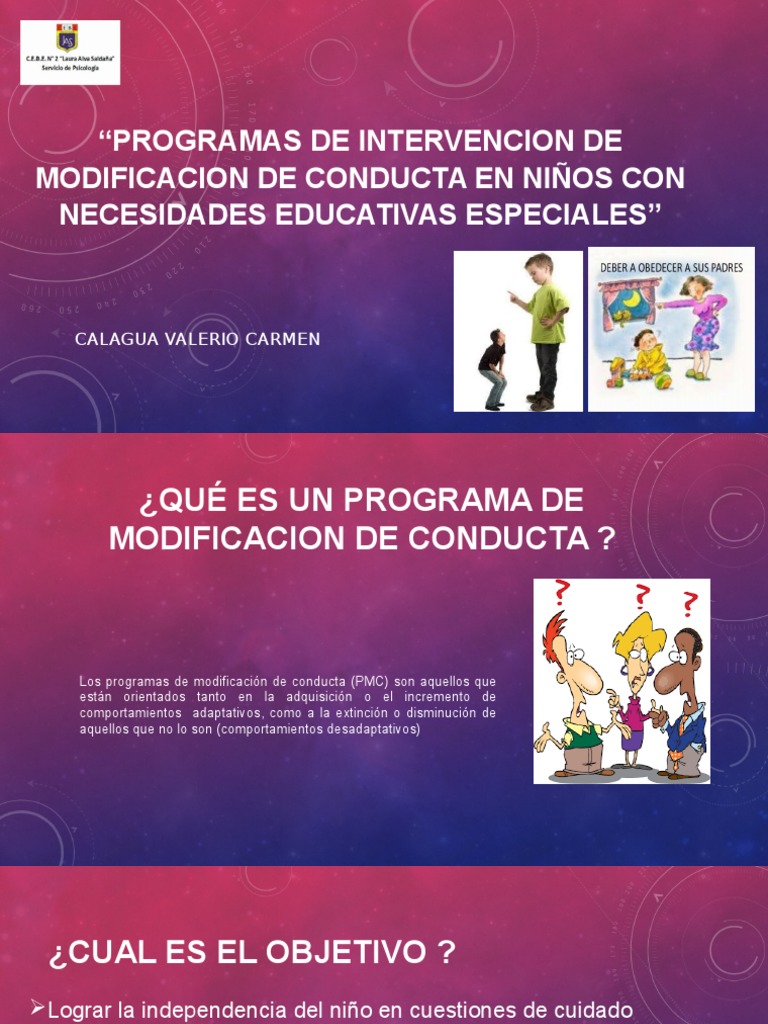 Programas de Conducta Terminado | PDF | Modificación de comportamiento ...