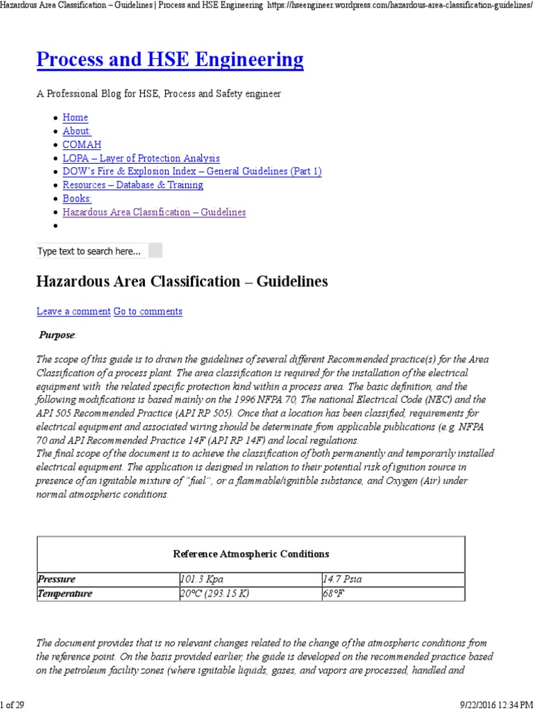 Hazard Area Classification | PDF | Flammability | Gases