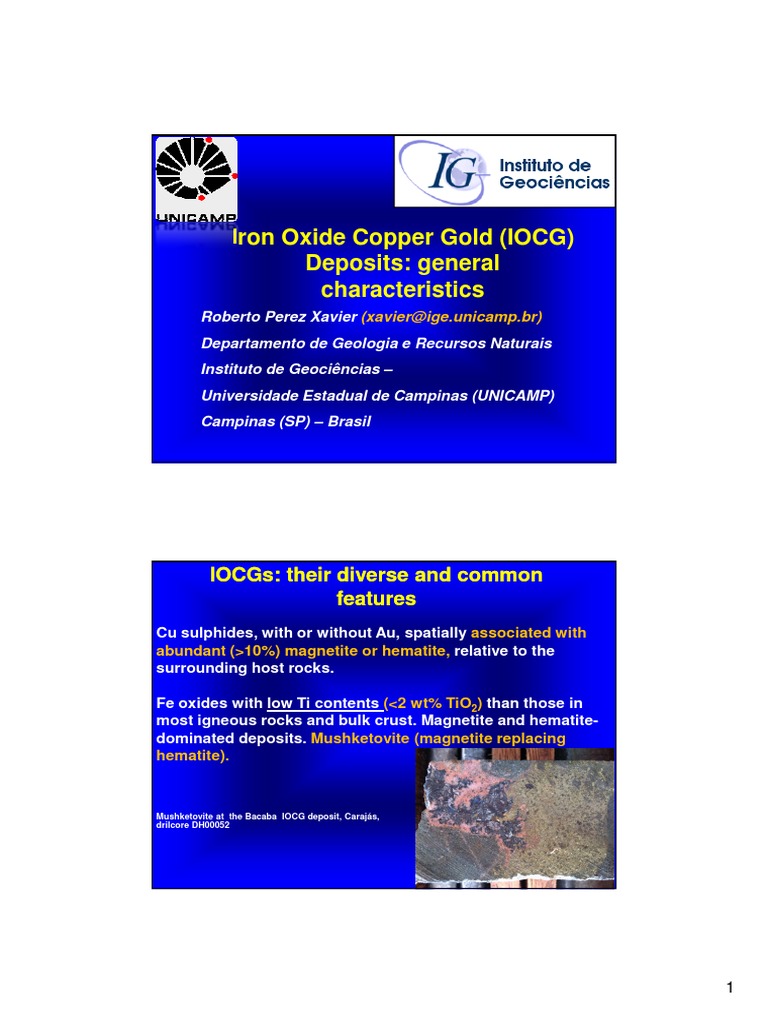 IOCG Deposits - General Characteristics | PDF | Igneous Rock | Minerals