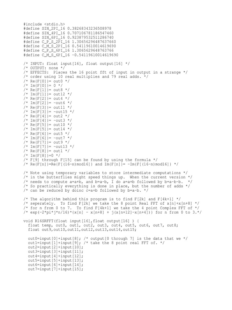 Fft Fast Fourier Transformation Algorithm Pdf Fast Fourier Transform Signal Processing