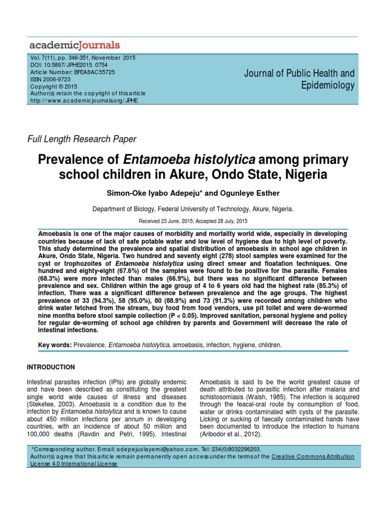 Entamoeba Histolytica | PDF | Medicine | Medical Specialties