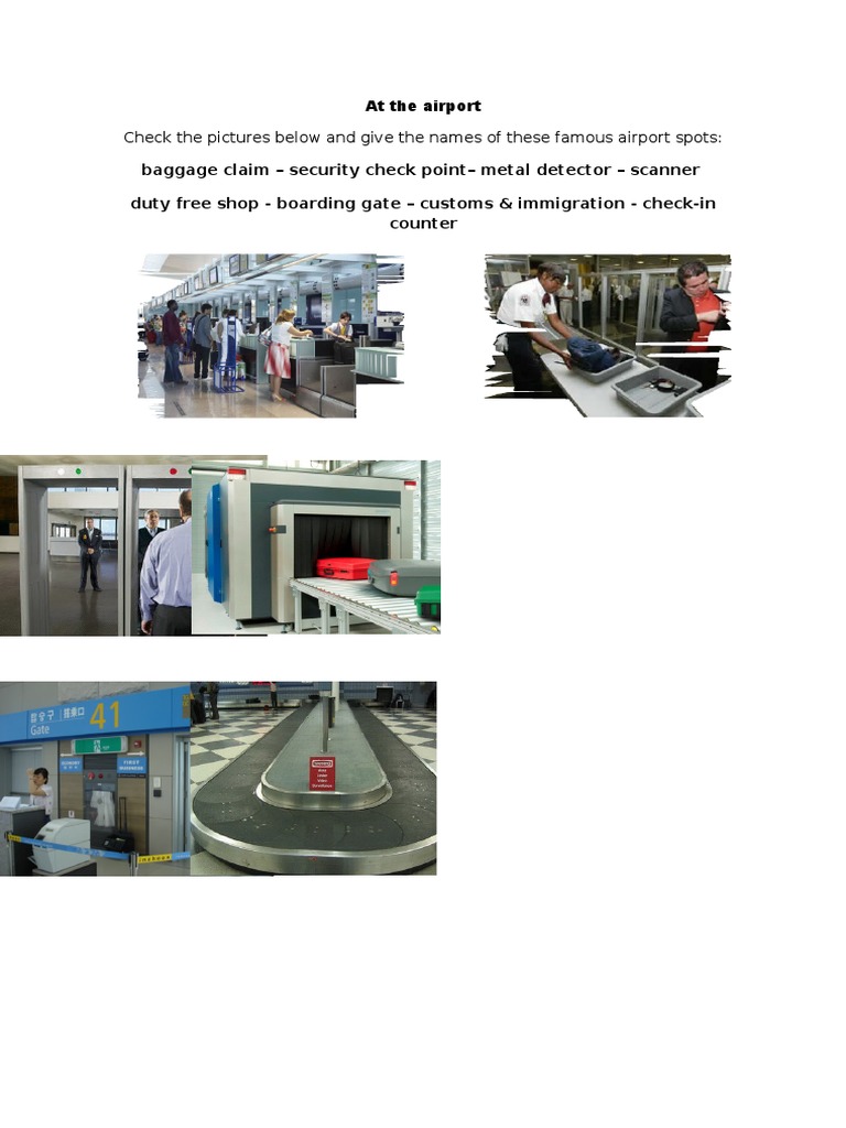 Baggage Claim - Security Check Point - Metal Detector - Scanner Duty ...