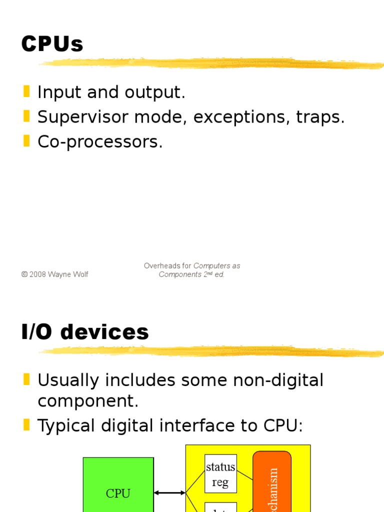 ch3 1 | Download Free PDF | Input/Output | Central Processing Unit