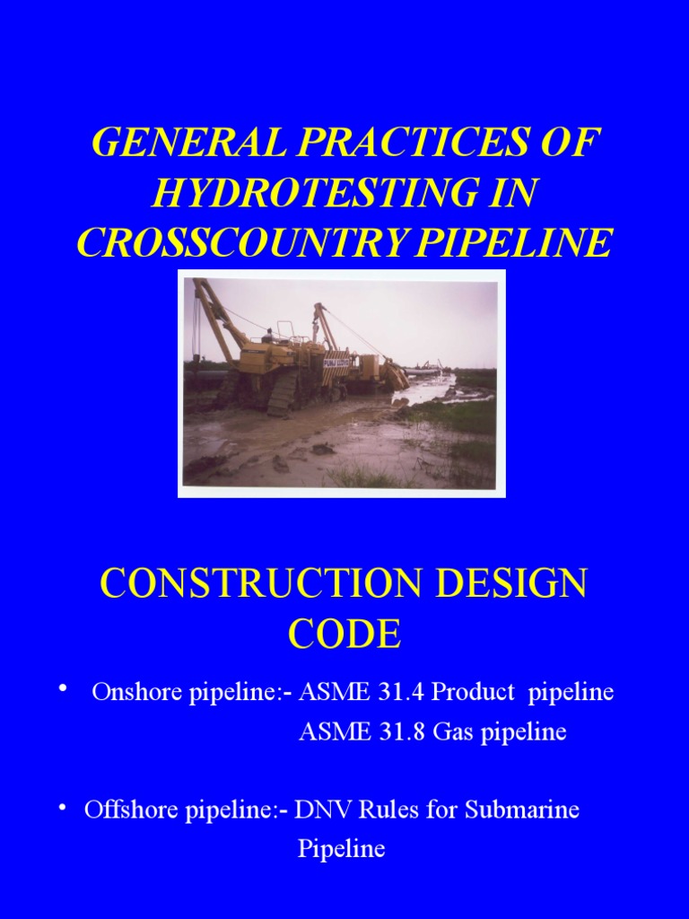 Hydrotesting Procedures for Pipelines | PDF | Pipeline Transport | Pressure
