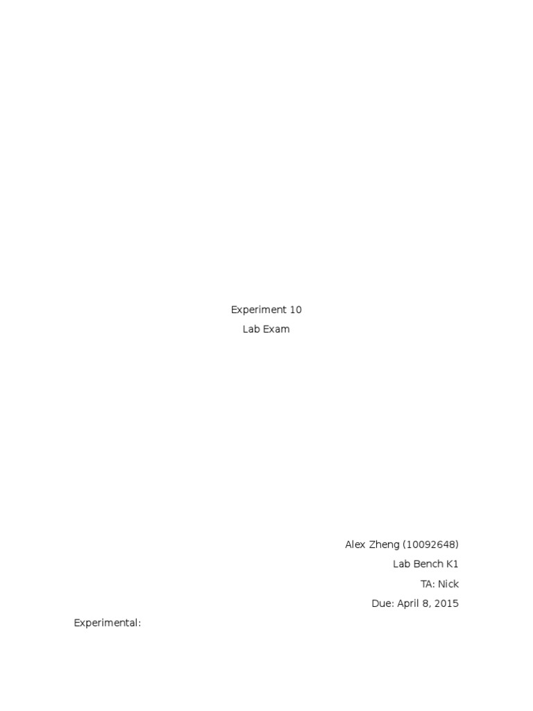 Experiment 10 Chem 223 | PDF | Aromaticity | Carbon