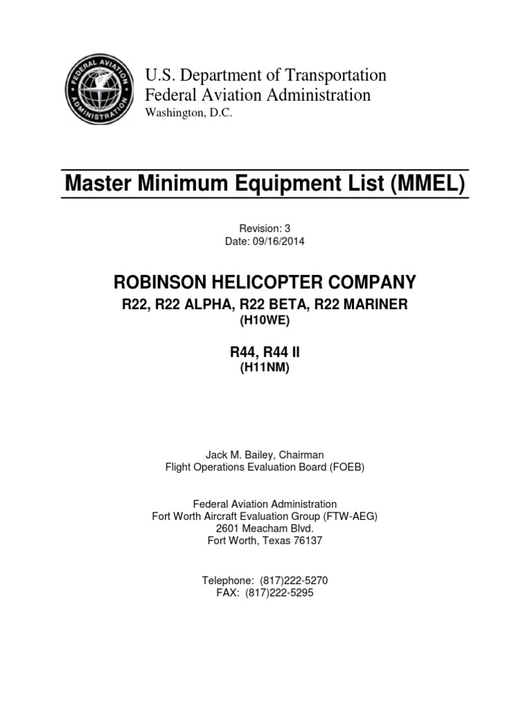 r22 - r44 - Rev 3 | PDF | Flight Recorder | Federal Aviation Administration