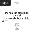 Manual de Ejercicios de Power Point | PDF | Microsoft PowerPoint | Modificación de comportamiento