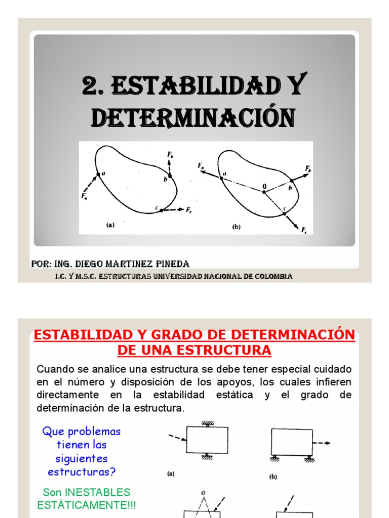 Estabilidad y Determinación Estructuras | PDF
