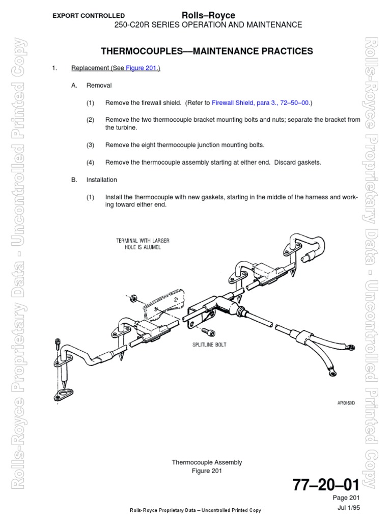 Rolls-Royce M250-C20R SERIES OPERATION AND MAINTENANCE 77-20-01 | PDF ...