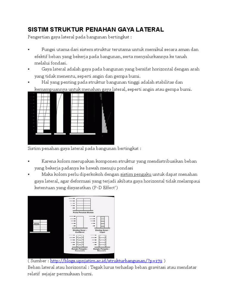 Sistim Struktur Penahan Gaya Lateral | PDF