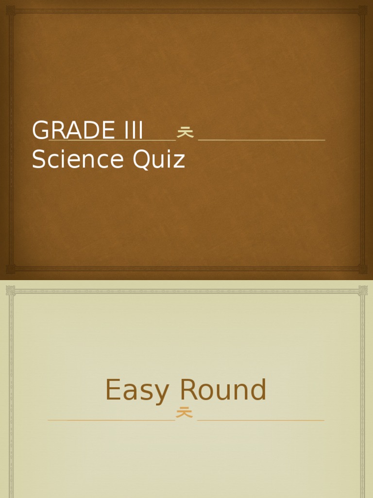 Grade3sciencequizbee 160226114159 | PDF | Senses | Water