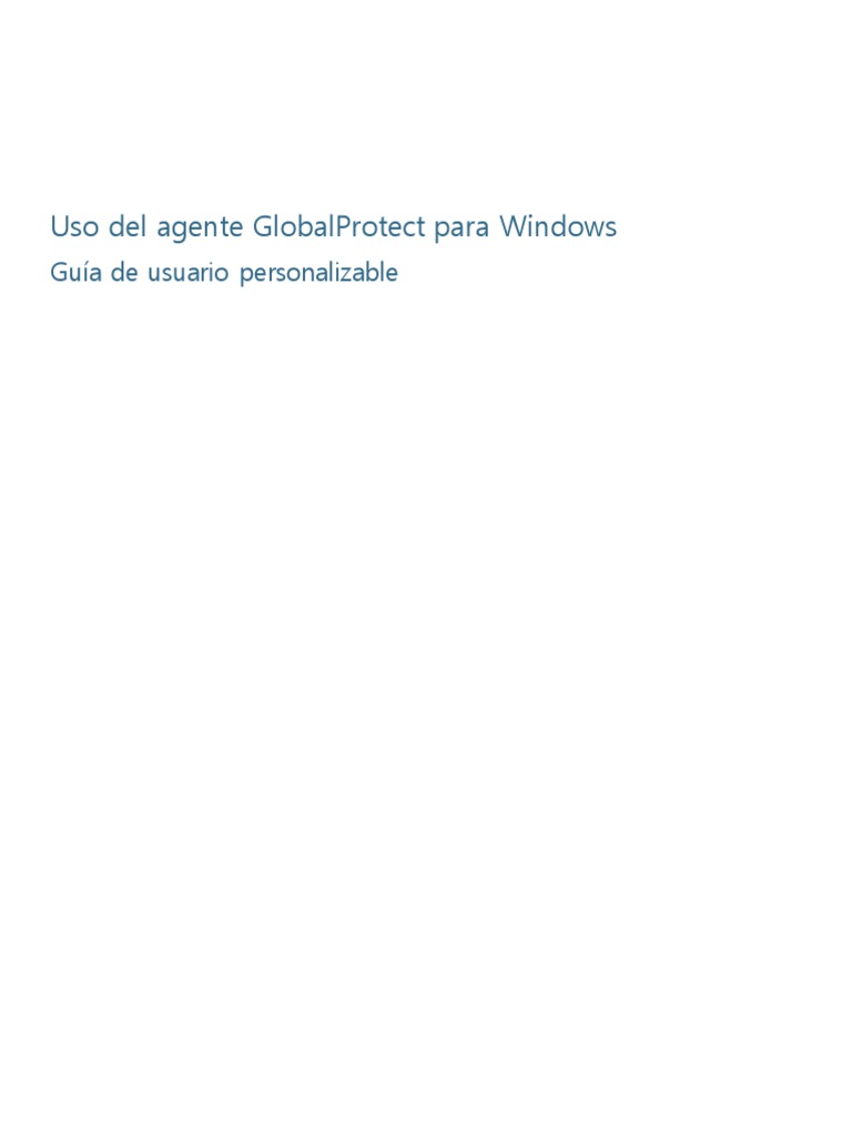 Desinstalar GlobalProtect en Windows | PDF | Point and Click | Contraseña