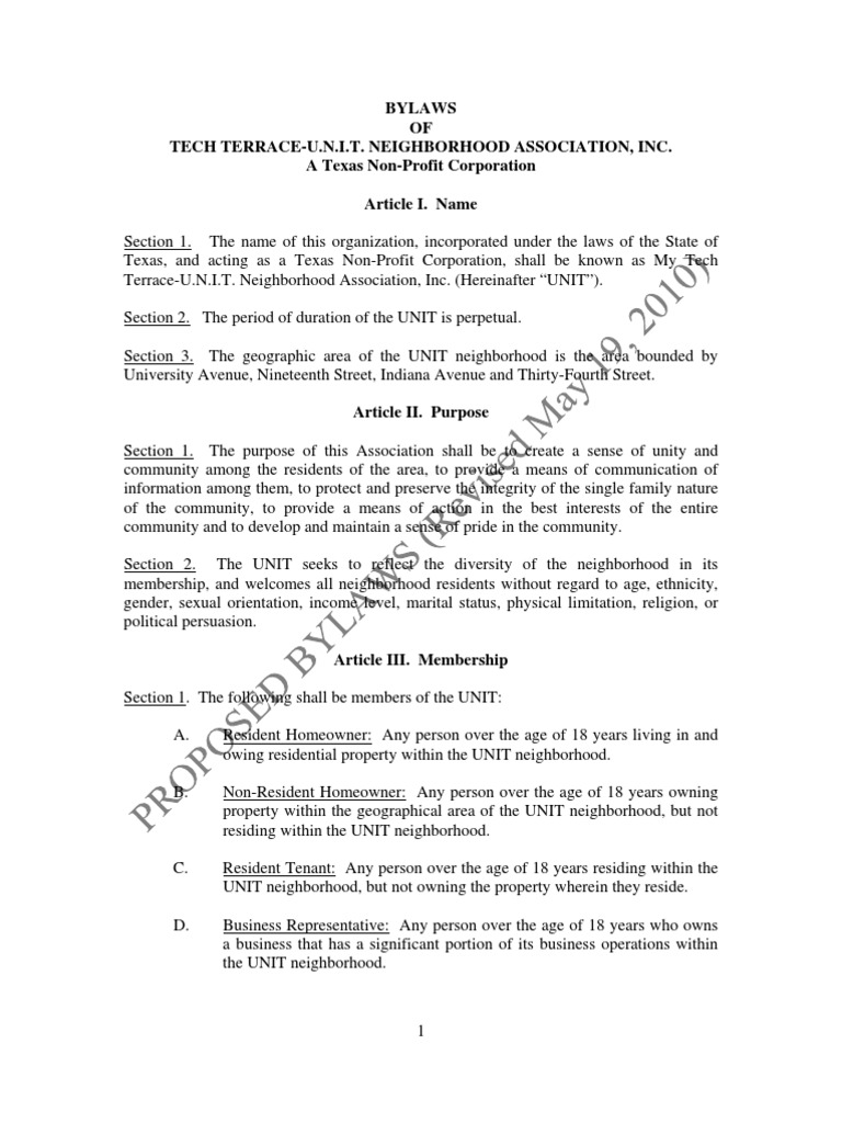 Proposed Bylaws Amendments | PDF | Board Of Directors | Committee