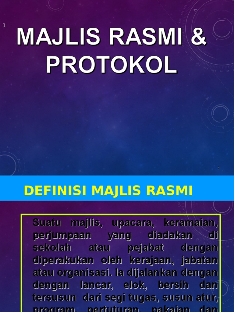 Majlis Rasmi Dan Protokol | PDF