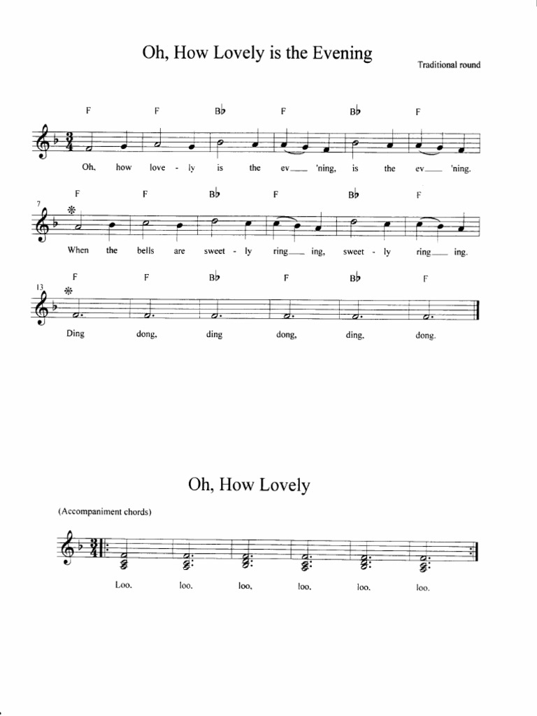 Oh How Lovely | PDF | Singing | Musical Forms