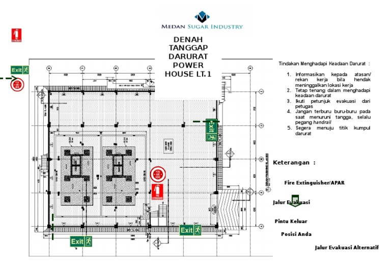 Denah Tanggap Darurat Power House Lt.1.1 | PDF
