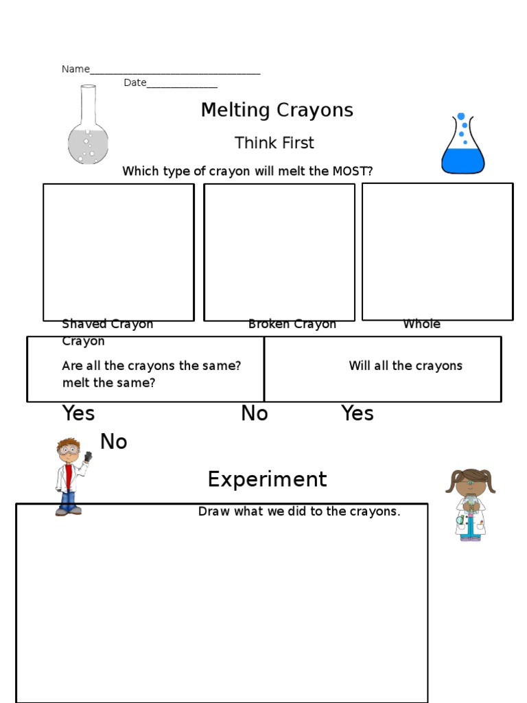 Melting Crayons: Yes No Yes No Experiment | PDF