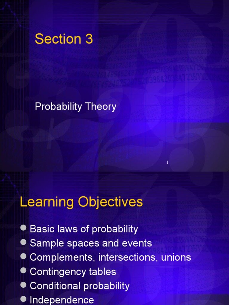 Section 3: Probability Theory | Download Free PDF | Probability Theory ...
