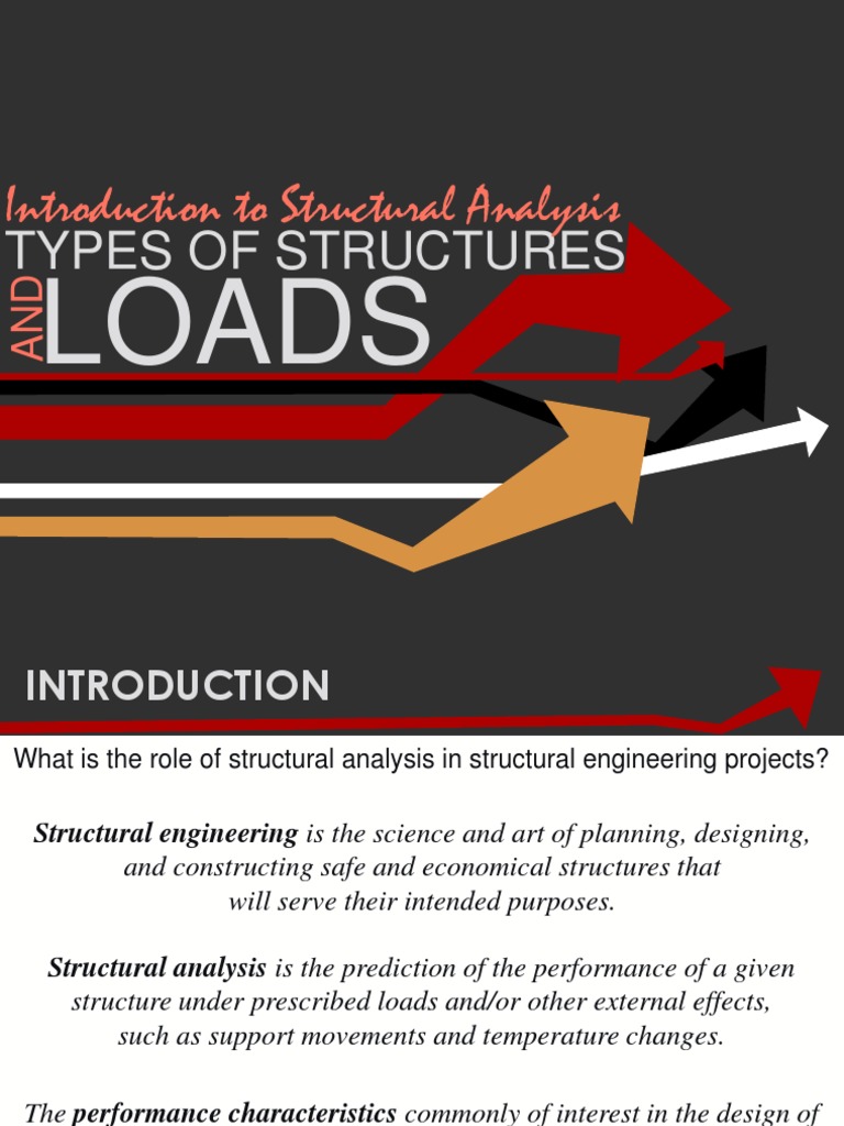 1 - Introduction To Structural Analysis, Types of Structures and Loads ...