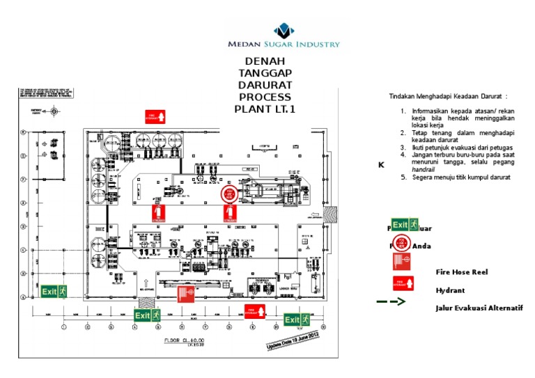Denah Tanggap Darurat Process Plant Lt.1.1 | PDF