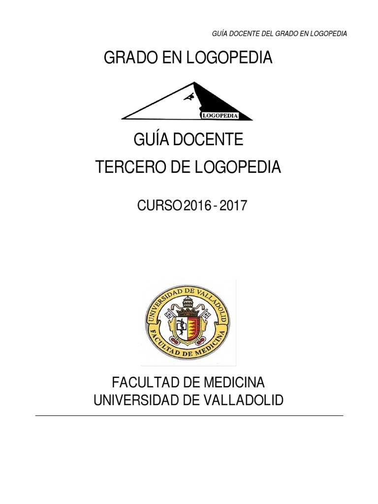 Guia 3 Logopedia 2016-2017 PDF | PDF | Patología del habla y Lenguaje ...
