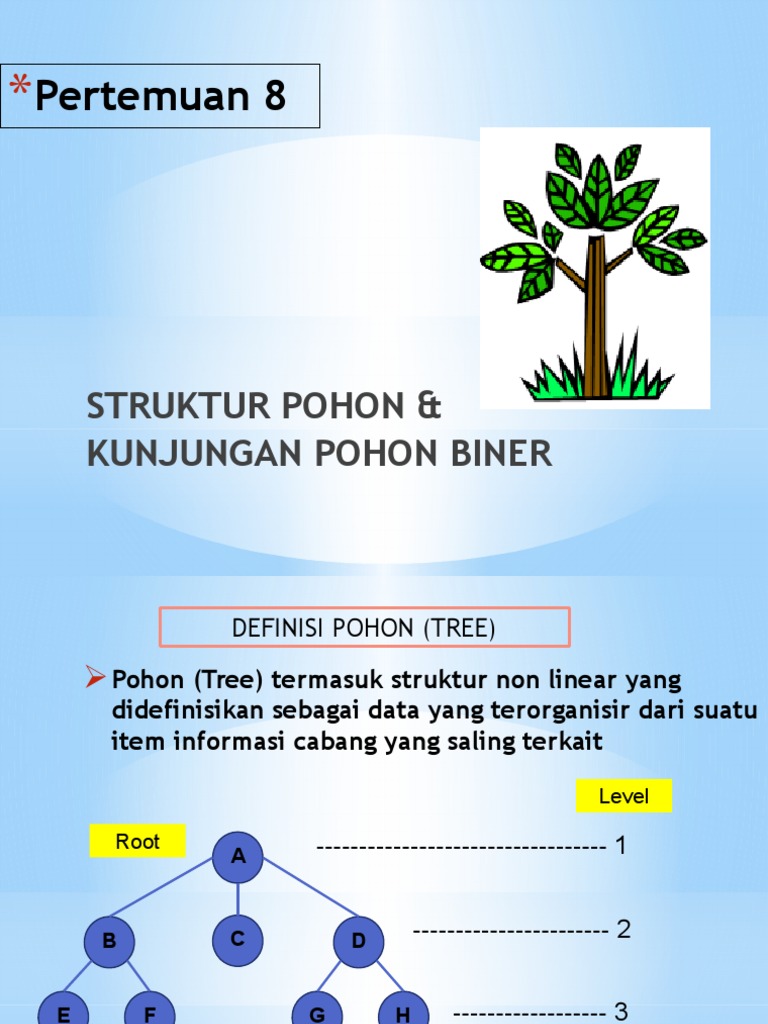 Struktur Pohon & Kunjungan Pohon Biner | PDF | Metode & Bahan Ajar
