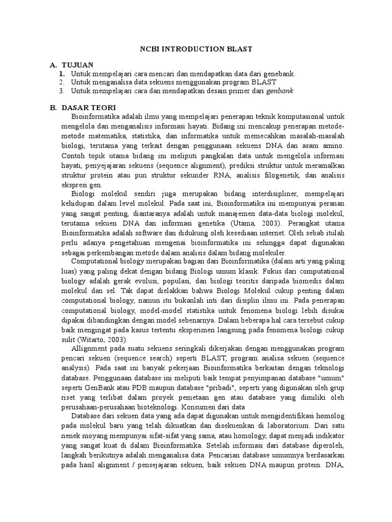 Laprak BLAST | PDF | Komputer