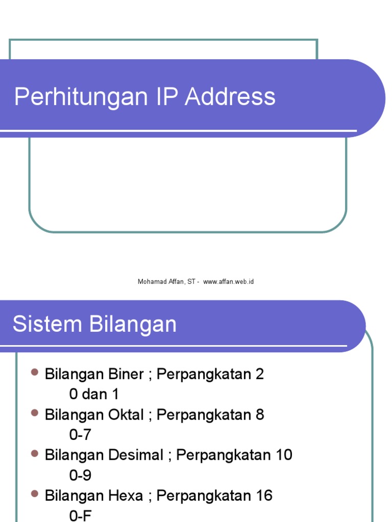 Perhitungan IP Address | PDF
