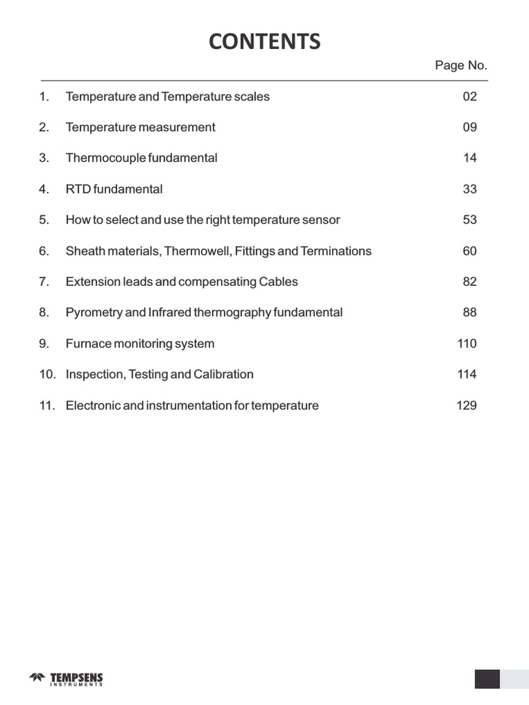Temprature Hand Book - Tempsens | PDF | Thermocouple | Thermometer