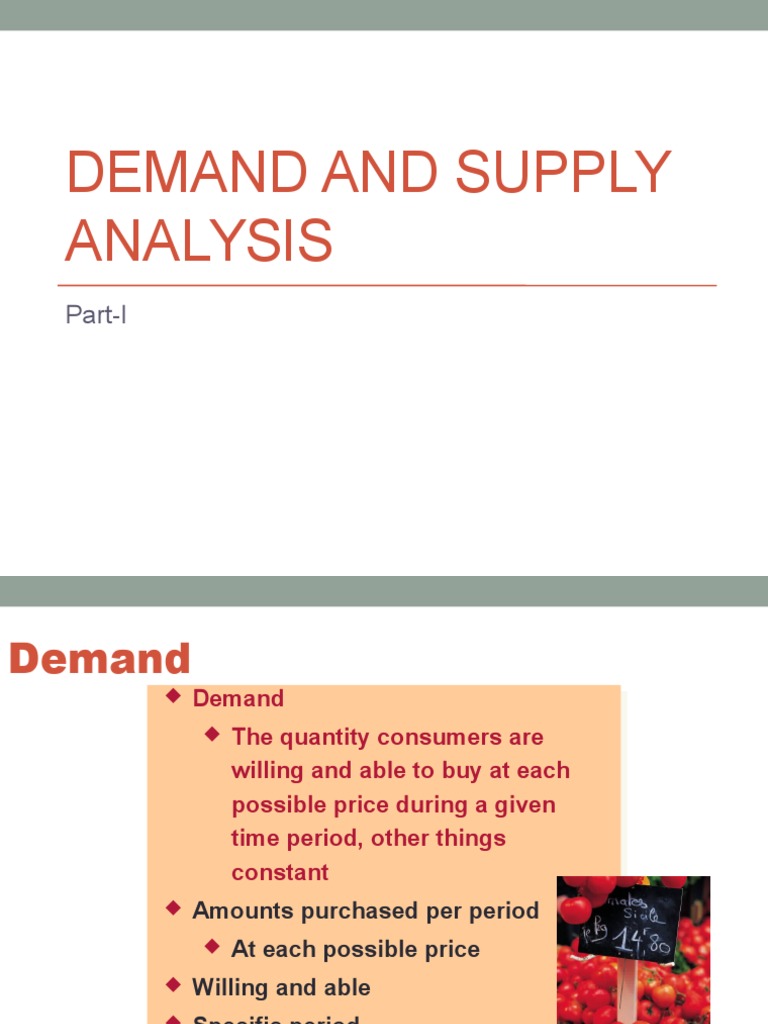 Demand and Supply Analysis: Part-I | PDF | Demand Curve | Demand
