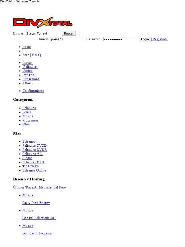 DivxTotaL - Descargar Torrents | PDF | Ocio